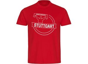 4068859142728 - multifanshop Herren T-Shirt - Stuttgart - Meine Fankurve - Druck weiß - Männer