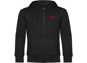 4068859110154 - multifanshop Kapuzen Sweatshirt Jacke - Kaiserslautern - Herzschlag - Druck rot - Sweat