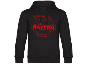 4068859133306 - multifanshop Kapuzen Sweatshirt - Bayern - Meine Fankurve - Druck rot - Hoodie