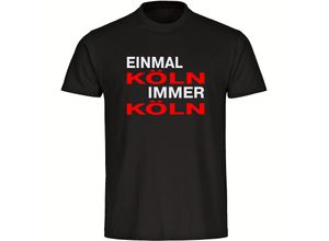 4068859144944 - multifanshop Herren T-Shirt - Köln - Einmal Immer - Druck rot - Männer