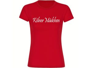 4068859153151 - multifanshop Damen T-Shirt - Köln - Kölner Mädchen - Druck weiß - Frauen