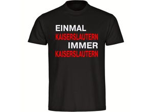 4068859144746 - multifanshop Herren T-Shirt - Kaiserslautern - Einmal Immer - Druck rot - Männer