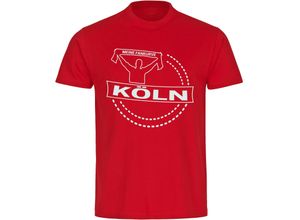 4068859138202 - multifanshop Herren T-Shirt - Köln - Meine Fankurve - Druck weiß - Männer