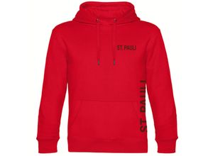 4068859191900 - multifanshop Kapuzen Sweatshirt - St Pauli - Brust & Seite - Druck braun - Hoodie