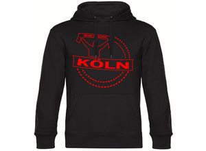 4068859138660 - multifanshop Kapuzen Sweatshirt - Köln - Meine Fankurve - Druck rot - Hoodie
