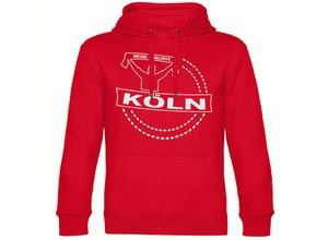 4068859138691 - multifanshop Kapuzen Sweatshirt - Köln - Meine Fankurve - Druck weiß - Hoodie