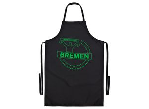 4068859178499 - multifanshop Grillschürze - Bremen - Meine Fankurve - Druck grün - Schürze