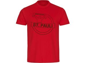 4068859195298 - multifanshop Herren T-Shirt - St Pauli - Meine Fankurve - Druck braun - Männer
