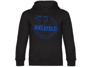4068859051372 - multifanshop Kapuzen Sweatshirt - Bielefeld - Meine Fankurve - Druck blau - Hoodie