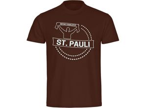 4068859195335 - multifanshop Herren T-Shirt - St Pauli - Meine Fankurve - Druck weiß - Männer
