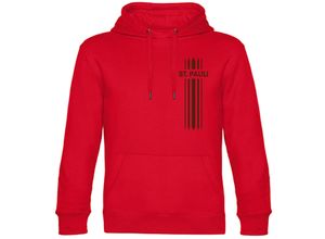 4068859194970 - multifanshop Kapuzen Sweatshirt - St Pauli - Streifen - Druck braun - Hoodie