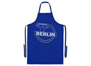4068859050818 - multifanshop Grillschürze - Berlin blau - Meine Fankurve - Druck weiß - Schürze