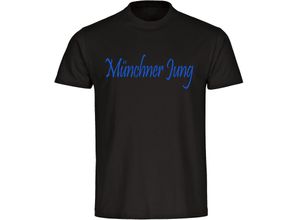 4068859063696 - multifanshop Herren T-Shirt - München blau - Münchner Jung - Druck blau - Männer