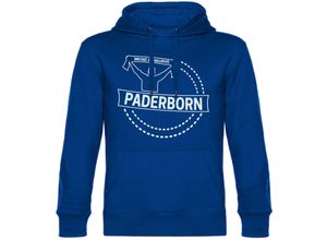 4068859056742 - multifanshop Kapuzen Sweatshirt - Paderborn - Meine Fankurve - Druck weiß - Hoodie