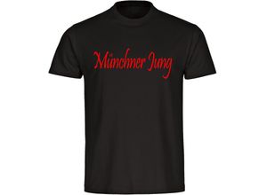 4068859155179 - multifanshop Kinder T-Shirt - München rot - Münchner Jung - Druck rot - Kind