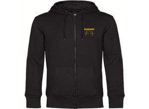 4068859201197 - multifanshop Kapuzen Sweatshirt Jacke - Braunschweig - Herzschlag - Druck gelb - Sweat