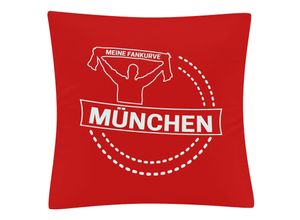 4068859141844 - multifanshop Kissenbezug - München rot - Meine Fankurve - Druck weiß - Kissen