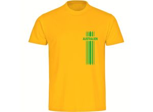 4068859276942 - multifanshop Herren T-Shirt - Australien - Streifen - Druck grün - Männer