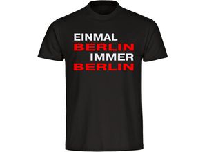 4068859143770 - multifanshop Herren T-Shirt - Berlin rot - Einmal Immer - Druck rot - Männer