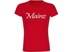 4068859161057 - multifanshop Damen T-Shirt - Mainz - Schriftzug - Druck weiß - Frauen