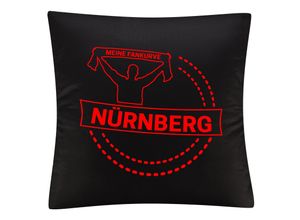 4068859142599 - multifanshop Kissenbezug - Nürnberg - Meine Fankurve - Druck rot - Kissen