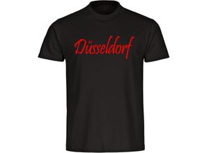 4068859157814 - multifanshop Kinder T-Shirt - Düsseldorf - Schriftzug - Druck rot - Kind