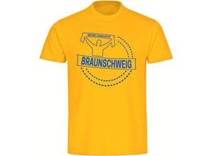 4068859203245 - multifanshop Herren T-Shirt - Braunschweig - Meine Fankurve - Druck blau - Männer