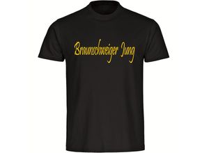 4068859204976 - multifanshop Herren T-Shirt - Braunschweig - Braunschweiger Jung - Druck gelb - Männer