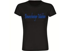 4068859205720 - multifanshop Kinder T-Shirt - Braunschweig - Braunschweiger Mädchen - Druck blau - Kind