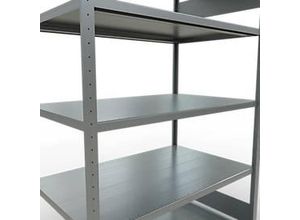 4004514283986 - Schulte Lagertechnik Fachbodenregal-Stecksystem MULTIplus 250 Grundregal Längenriegel 2000x1300x800 mm 5 Böden verzinkt