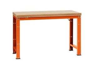 4045916087819 - Werkbank Profi Standard Tischplatte Multiplex B 1500 x T 700 rotorange