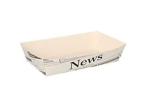 4002911776483 - Pommesbox Newsprint extragroß L 170 x B 105 x H 38 mm fettdicht FSC®-Frischfaserkarton grau-schwarz 50 Stück