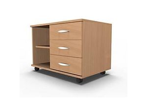 4251898809855 - Select Mobiles Sideboard Regal + 3 Schübe + Utensilienschub B 800 anstellbar rechts Buche