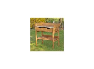 4251639209425 - Dazikemo Pflanztisch Gärtnertisch Holz braun 80x45x86 cm