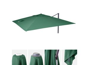 4057651212036 - Ersatz-Bezug für Luxus-Ampelschirm MCW-A96 Sonnenschirmbezug Ersatzbezug 3x4m (Ø5m) Polyester 35kg ~ dunkelgrün