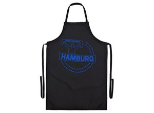 4068859012878 - multifanshop Grillschürze - Hamburg - Meine Fankurve - Druck blau - Schürze