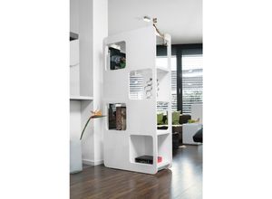 4059865183195 - Raumteiler weiß Standregal Regal Trennwand Bücherregal Wohnzimmer Schrank