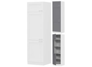 4051814442162 - Küchenschrank Maße ca H 207 x B 60 x T 57 cm Hochschrank im Landhaus Stil Küchenmöbel - Colura
