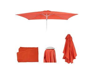 4057651538372 - Ersatz-Bezug für Sonnenschirm Castellammare Sonnenschirmbezug Ersatzbezug 2x3m rechteckig Stoff Textil 45kg UV 50+ ~ terracotta