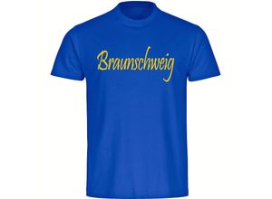 4068859206512 - multifanshop Kinder T-Shirt - Braunschweig - Schriftzug - Druck weiß - Kind