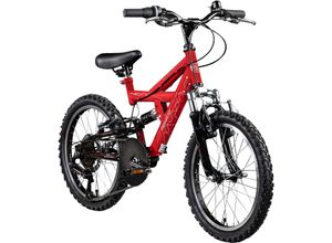 4250845940603 - FS180 Kinderfahrrad 6 Gang 18 Zoll ab 5 Jahre 115 - 130 cm Mountainbike Fully für Jungen und Mädchen MTB Fahrrad Fullybike