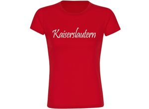 4068859159436 - multifanshop Damen T-Shirt - Kaiserslautern - Schriftzug - Druck weiß - Frauen
