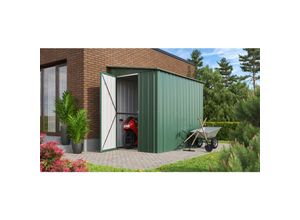 9340976000613 - Globel Metallgerätehaus Lean-To 58 155 x 242 x 203 cm jade