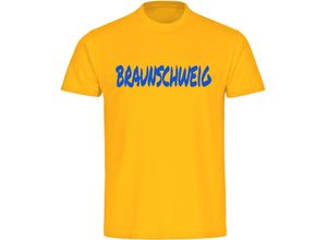 4068859503284 - multifanshop Kinder T-Shirt - Braunschweig - Textmarker - Druck blau - Kind