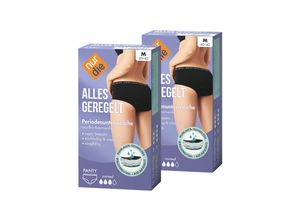 4003015103403 - NUR DIE Doppelpack Periodenunterwäsche Alles Geregelt Panty normal - schwarz Größe 40-42 2 St Periodenslip