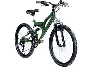 4250845940559 - FS180 Jugendfahrrad 24 Zoll Mountainbike 130 - 145 cm 21 Gänge Mädchen Jungen Fahrrad ab 8 Jahre MTB Fully Jugendrad V-Brakes