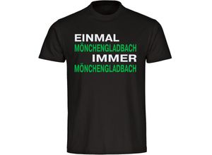 4068859180775 - multifanshop Herren T-Shirt - Mönchengladbach - Einmal Immer - Druck grün - Männer