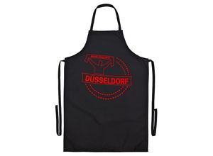 4068859135010 - multifanshop Grillschürze - Düsseldorf - Meine Fankurve - Druck rot - Schürze