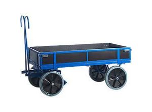 4250448503946 - Handpritschenwagen mit Holzbordwänden 1160x760x410mm Vollgummi - Rollcart