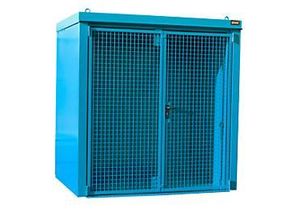 4052462059733 - Gasflaschencontainer BAUER GFC-B M2 B 1570 x T 2125 x H 2265 für 35 Gasflaschen feuerbeständig abschließbar blau